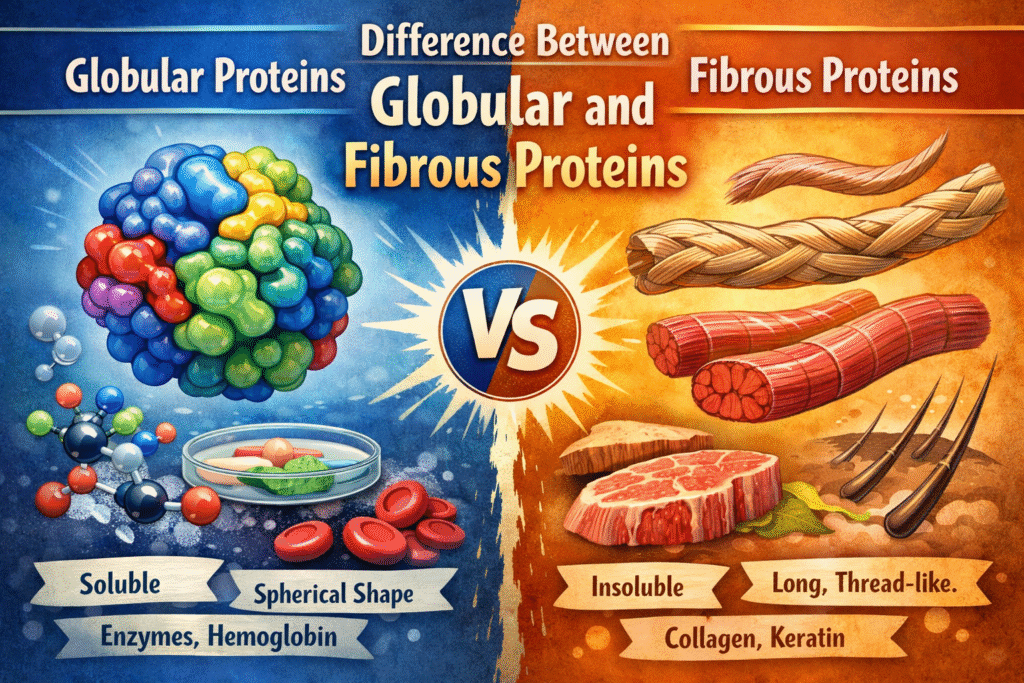 Difference Between Globular and Fibrous Protein | NFNA